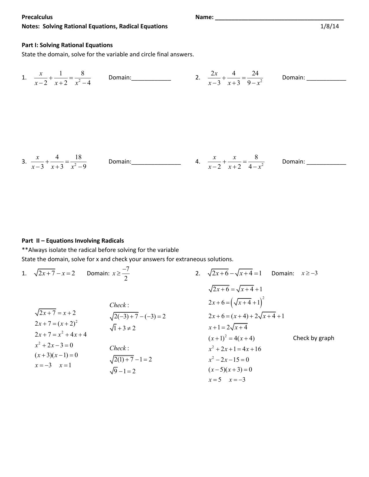Free Printable Precalculus Worksheets Printable Templates