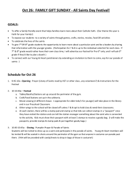 Confirmation Saint Report Template