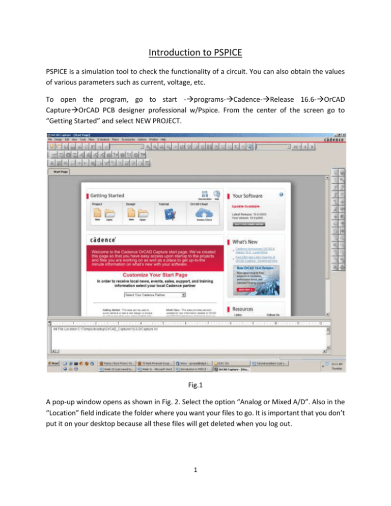 Introduction to PSPICE