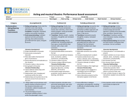 THEATRE CLASS A PERFORMANCE EVALUATION FORM