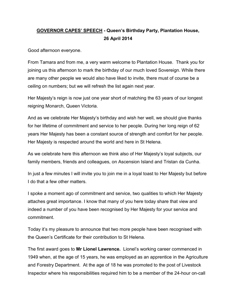 The Governor s Speech Is Attached