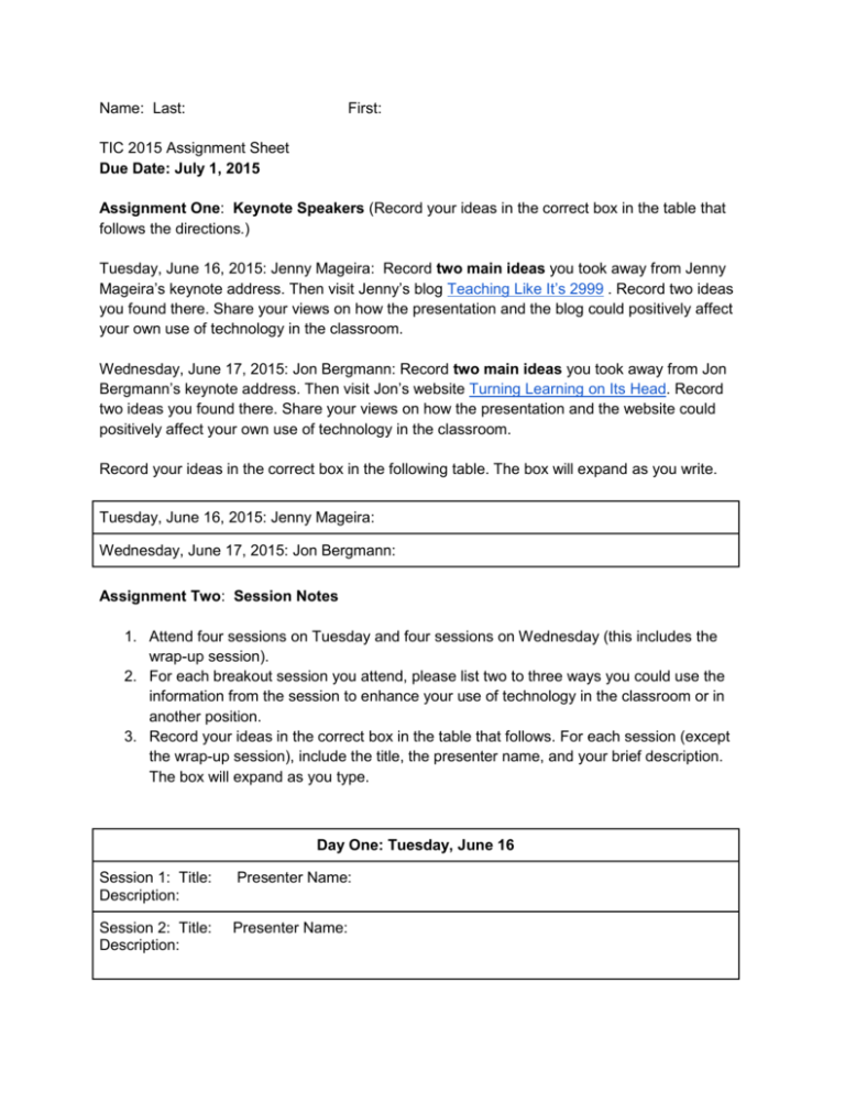 Link To Word Assignment Doc