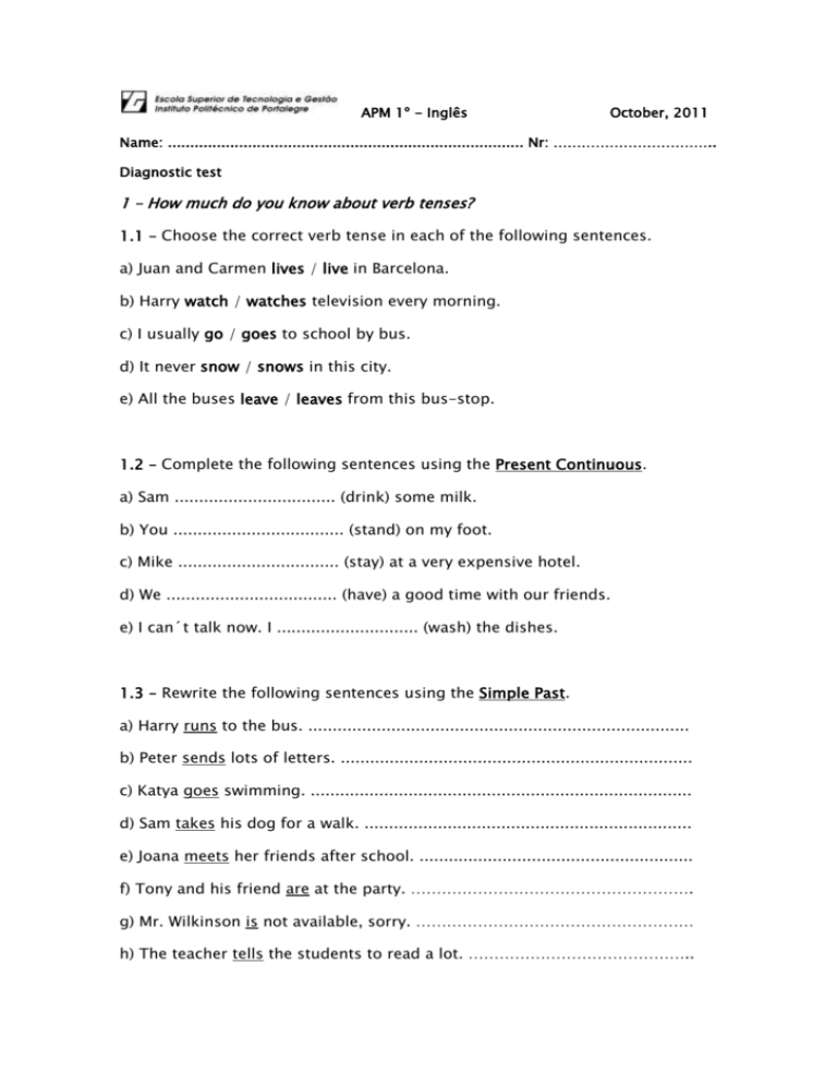 Diagnostic Test