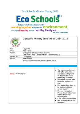 Eco-Schools Action Plan Template