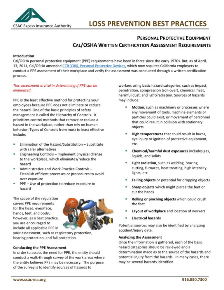 PPE Written Assessment Requirements PPE Written Assessment Requirements