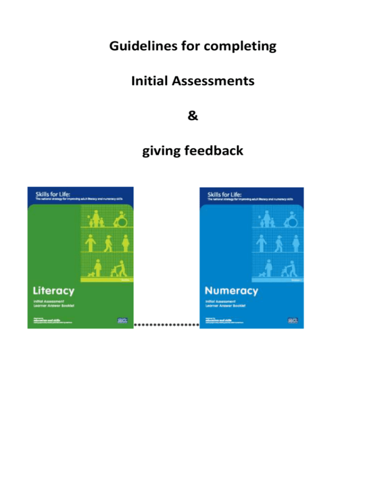 Guidelines For Initial Assessment