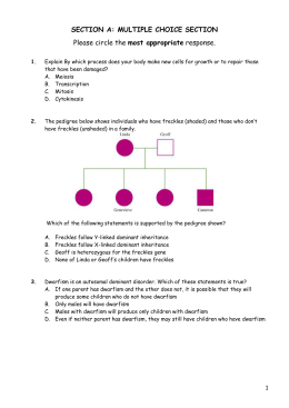 Pedigree Charts and Multiple Alleles Practice