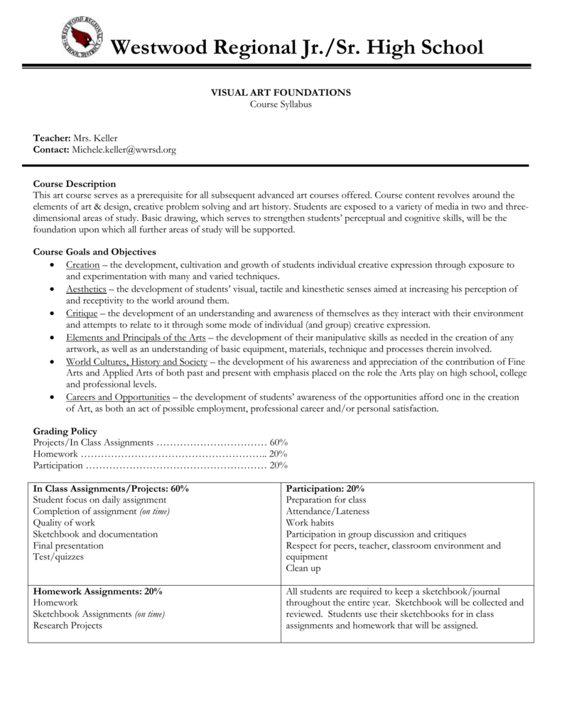 Sample Course Syllabus Template