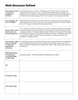 Math Classroom Observation Checklist