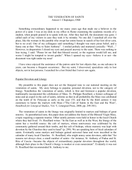 Confirmation Saint Report Description