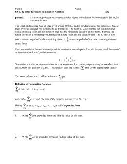 Review of Summation Notation