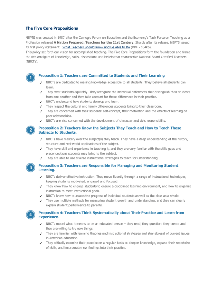 The Five Core Propositions