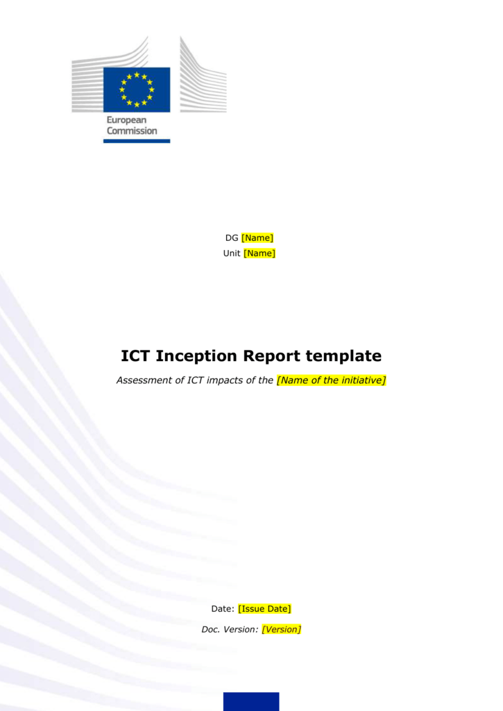 The ICT Inception Report Template