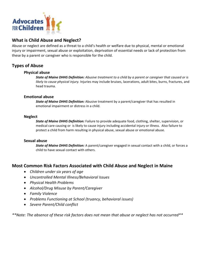 What Is Child Abuse And Neglect