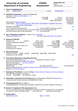 Material Safety Data Sheet (MSDS) Domestos Bleach