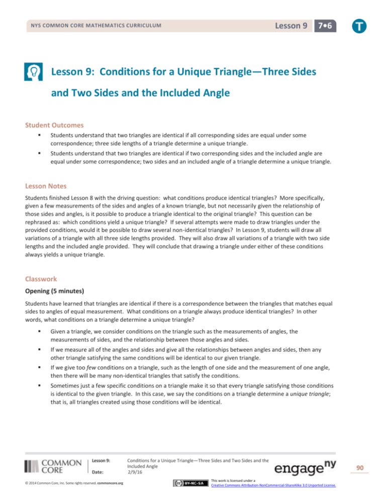 Grade 7 Mathematics Module 6 Topic B Lesson 9 Grade 7 Mathematics Module 6 Topic B Lesson 9