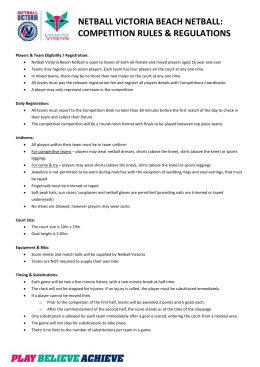 NEW RULES FOR NETBALL