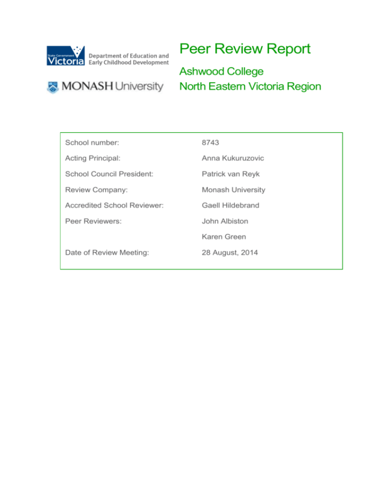 Peer Review Report Template