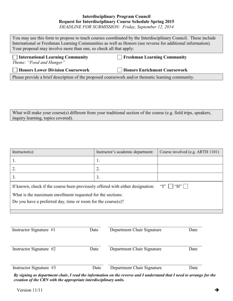 (IPC) Course Proposal Form