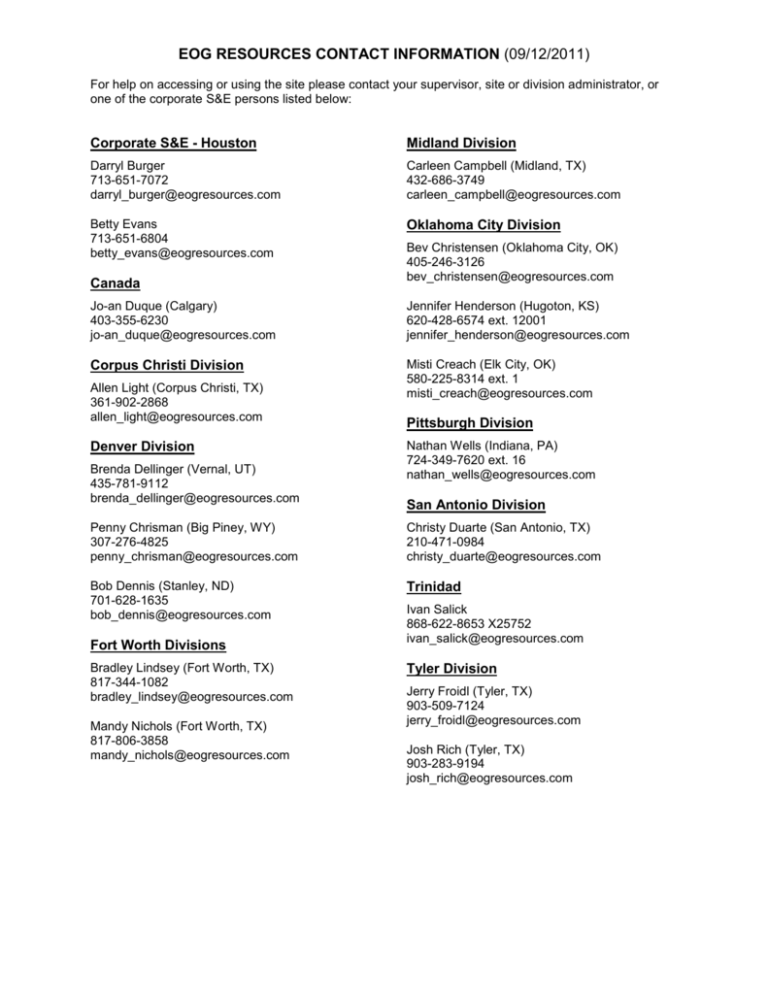 Contact Information - Resource Development Corporation