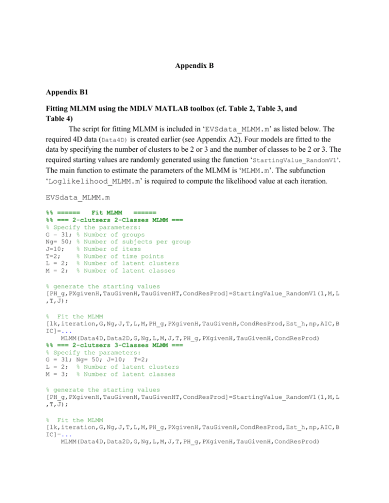 Appendix B