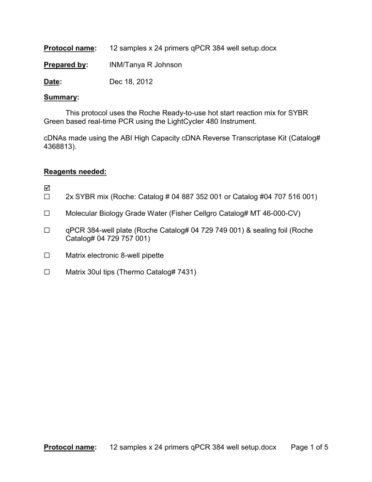 12 samples x 24 primers qPCR 384 well setup.pdf