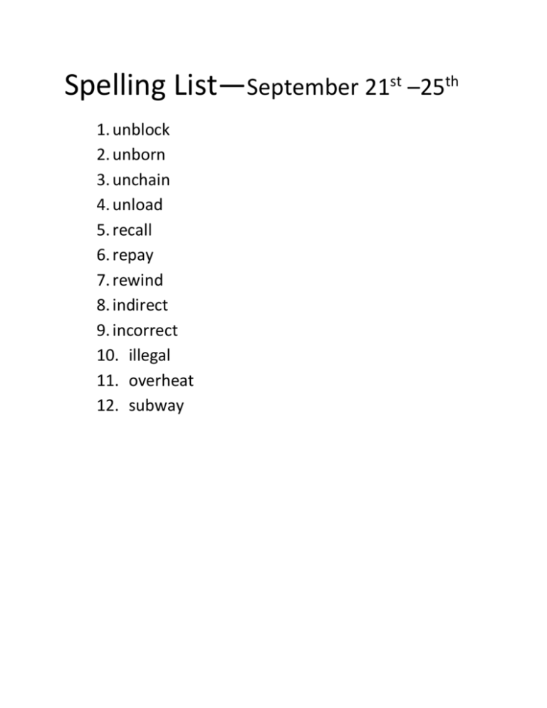 Spelling Lists and Tic Tac Toe Board