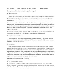 Academic Debate - Script