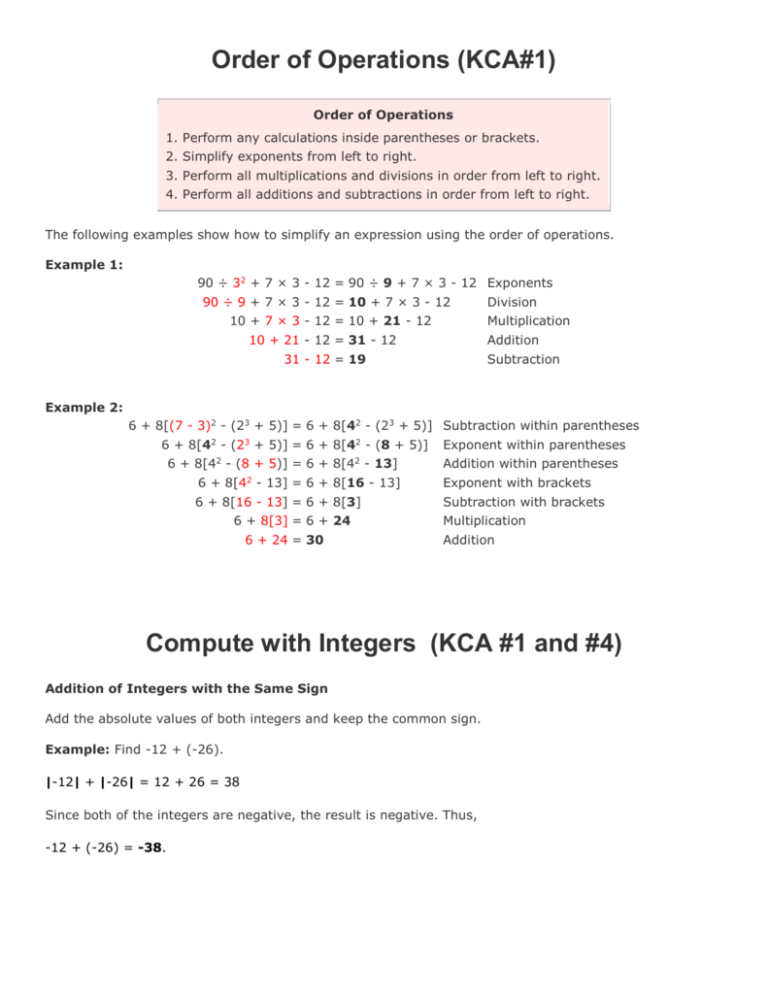 8th Grade Math Study Guide