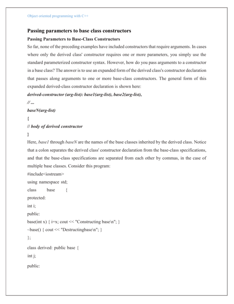Object Oriented Programming With C 