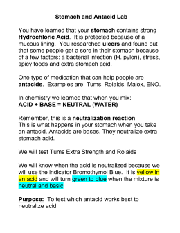 TESTING THE EFFECTIVENESS OF ANTACIDS