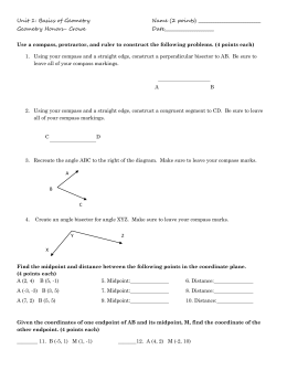 Midpoint and Distance Worksheet