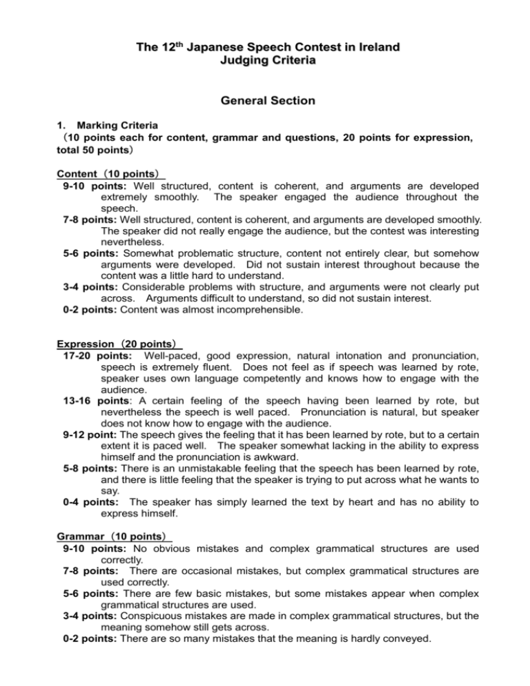 Judging Criteria
