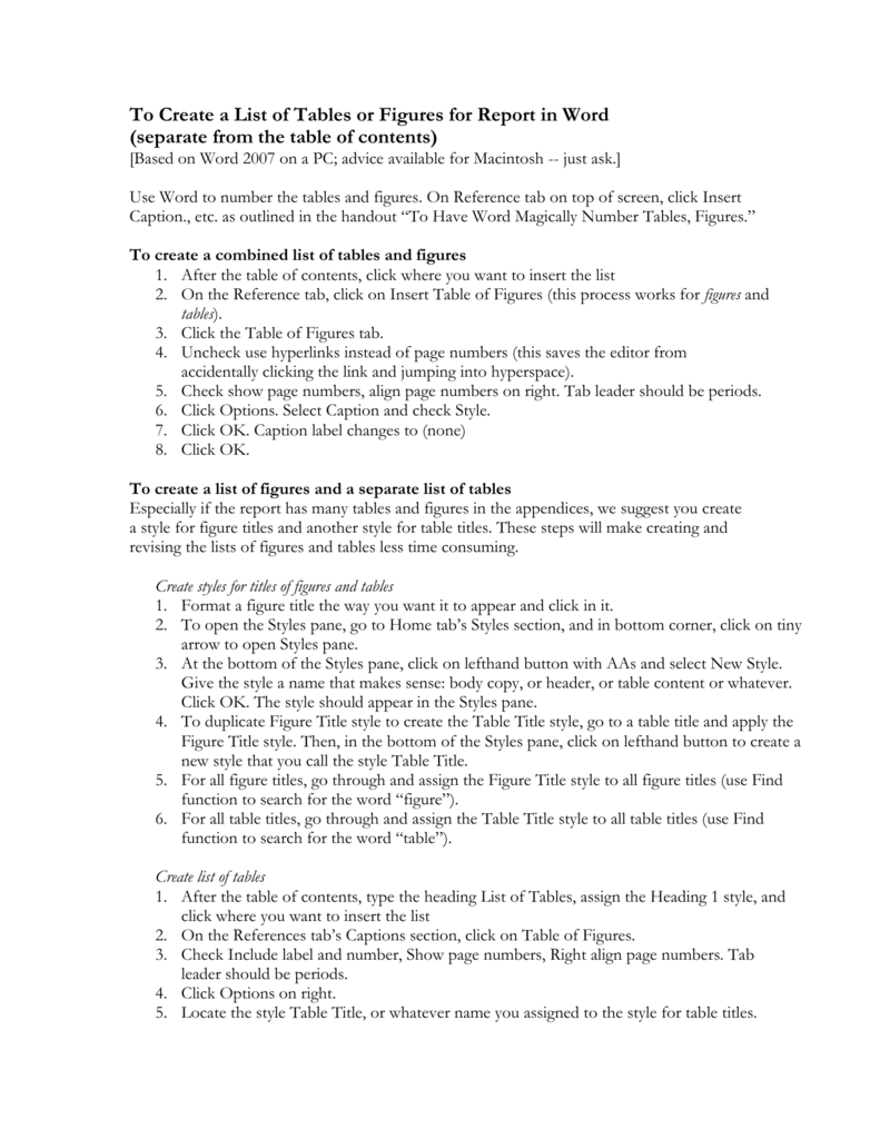 Rivoluzionario Pasticceria Talentuoso How To Insert Table Of Figures In Word Labirinto 