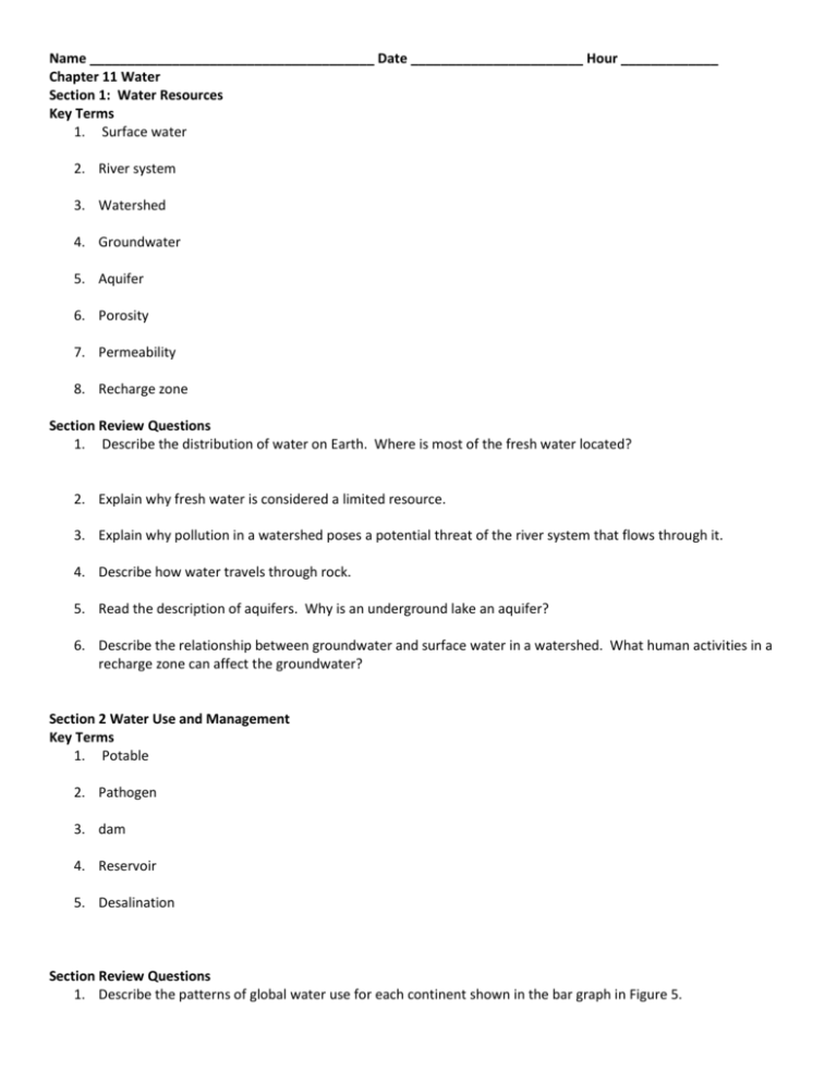 Chapter 11 Worksheet