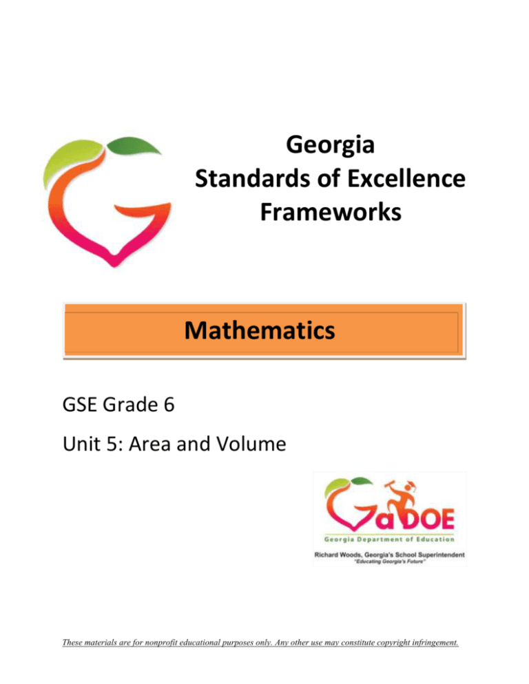 6th Math Unit 5 Georgia Mathematics Educator Forum