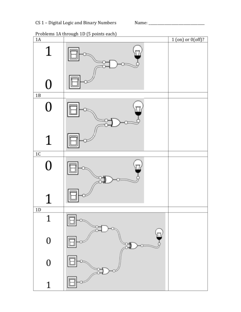 Digitial Logic And Binary Numbers