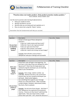 the Sales Rep Ride-Along Form