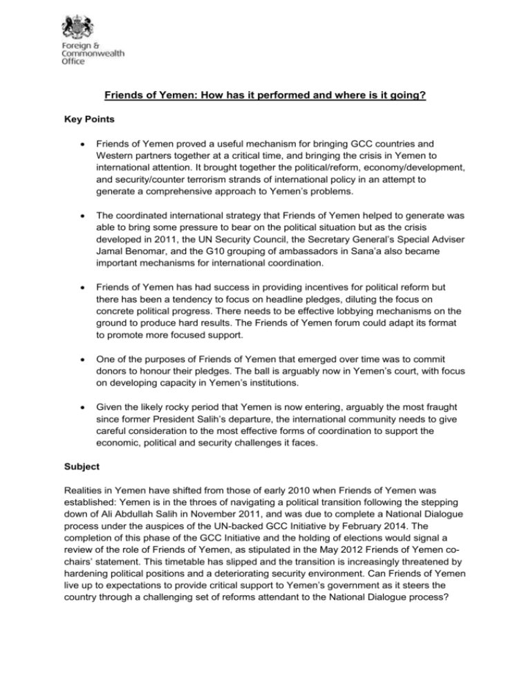 Friends Of Yemen Unclass Friends Of Yemen Unclass