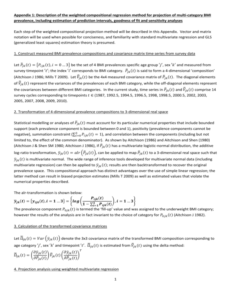 Appendix 1 Description Of The Weighted Compositional Regression