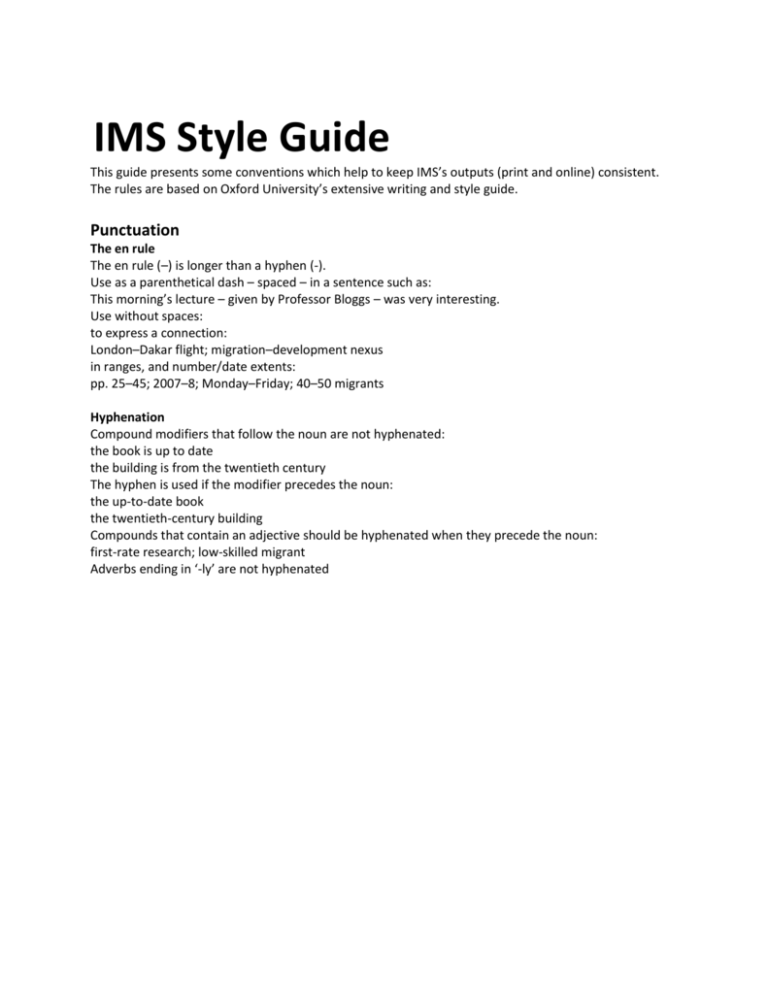 Style Guide