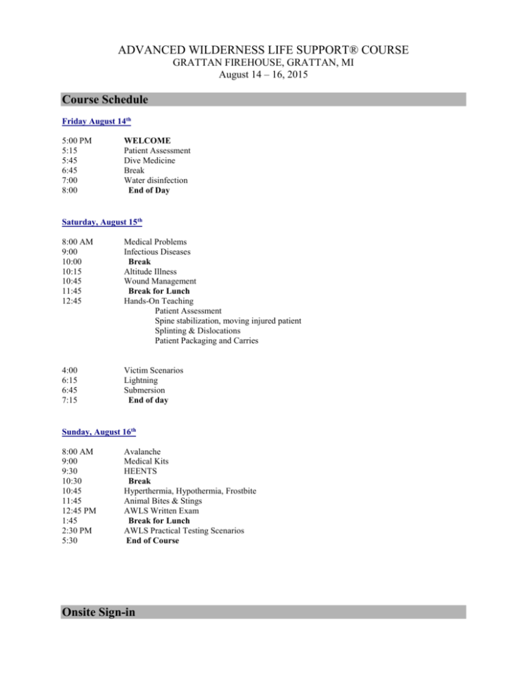 View Course Details And Schedule