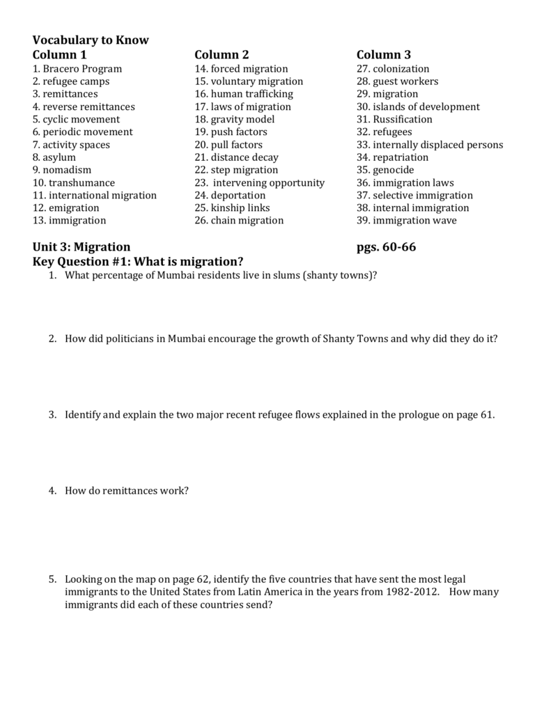Unit 3 Homework Sheets Unit 3 Homework Sheets