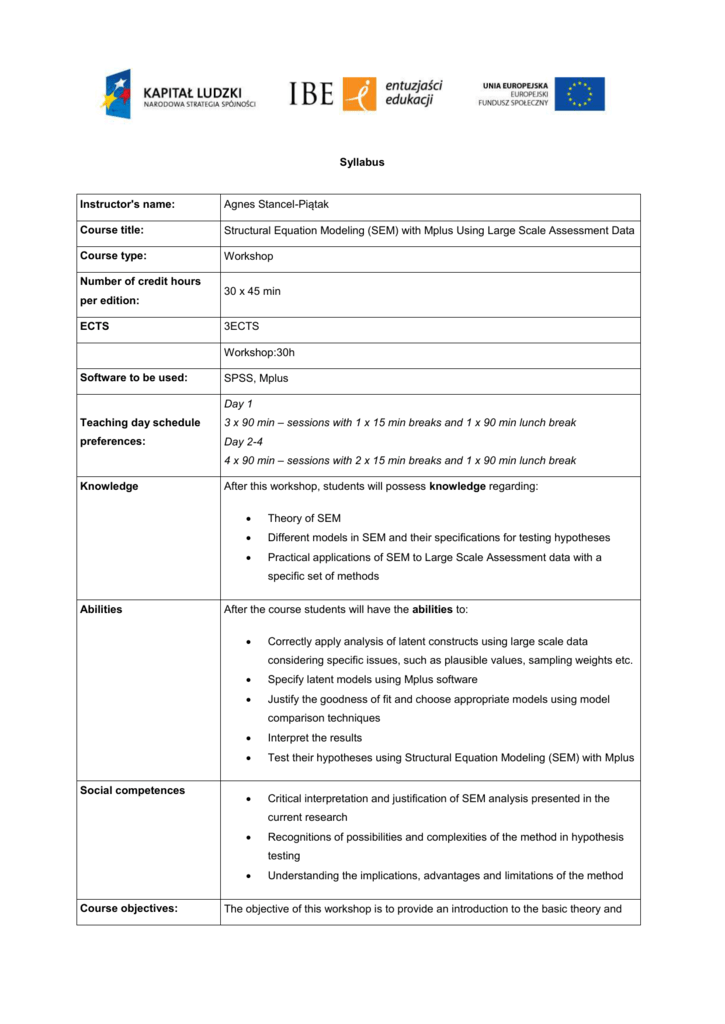 Course Description Form