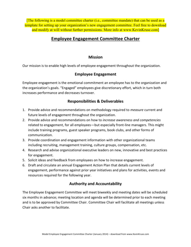 Board Charter Template