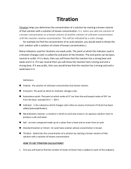 Titration Practice Worksheet