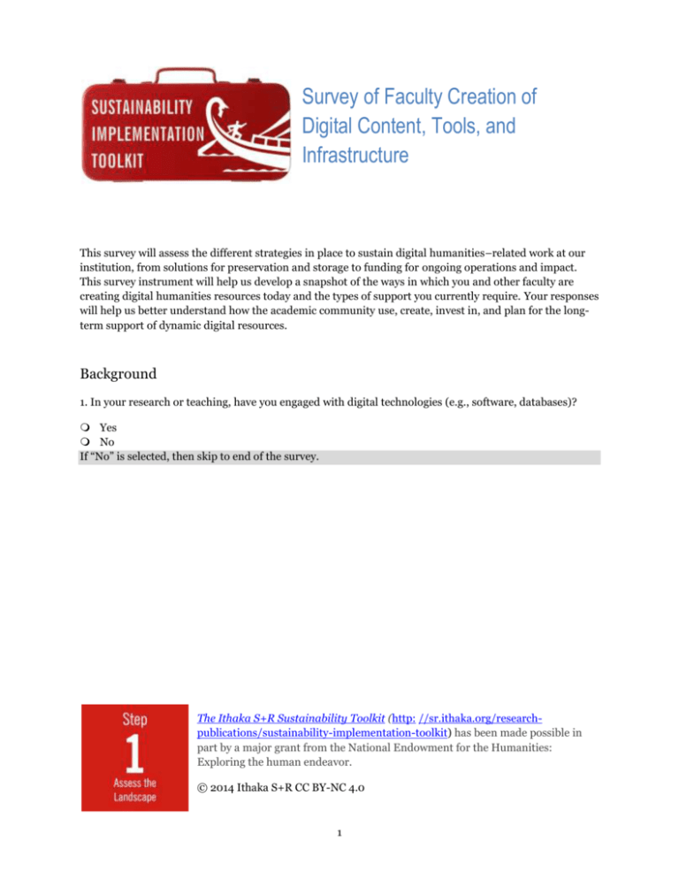 Digital Content, Tools, and Infrastructure