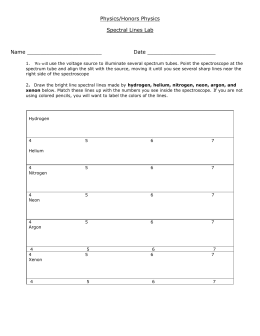Spectroscope Activity