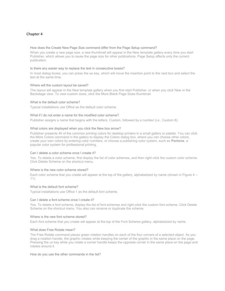 Chapter 4 How Does The Create New Page Size Command Differ