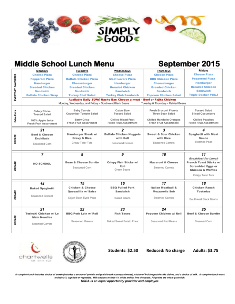 Lunch Menus